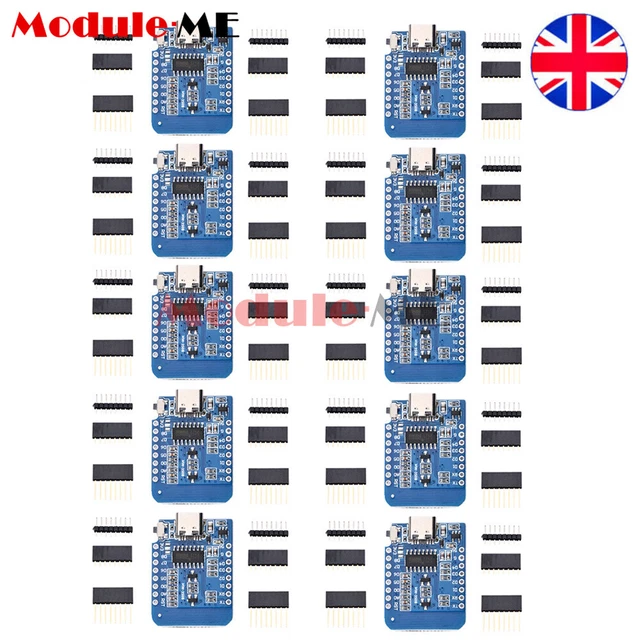 Wemos D1 Mini Esphome Uk Nodemcu Esp8266 Esp 12 Wifi Arduino V4 0 0 Usb