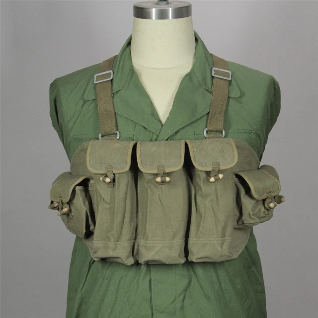 ORIGINAL VIETNAM WAR VC NVA Made in 1965 Chicom Type 56 AK Chest Rig ...