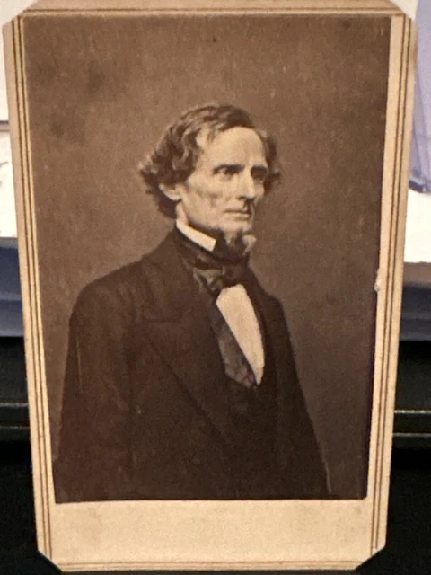 RARE VINTAGE CONFEDERATE President Jefferson Davis CDV/ Civil War CDV ...