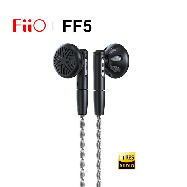 FIIO FF5 1DD 14.2mm Carbon-based Dynamic Driver Earbuds Hi-Res Balanced ...