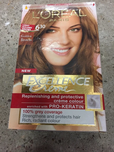 L'OREAL PARIS EXCELLENCE Creme Hair Dye 6.3 Light Golden Brown New EUR ...