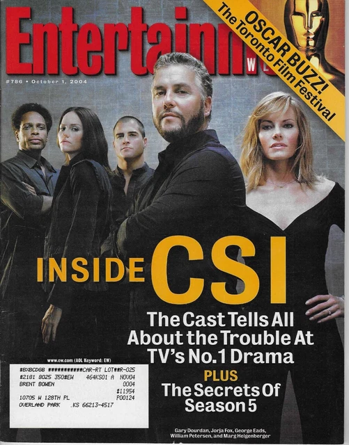 ENTERTAINMENT WEEKLY MAGAZINE Oct 1, 2004 CSI William Petersen Marg ...