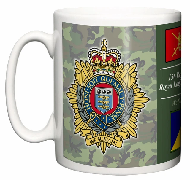 BRITISH ARMY SOLDIER 156 Regiment Royal Logistic Corps Badge Motto TRF ...