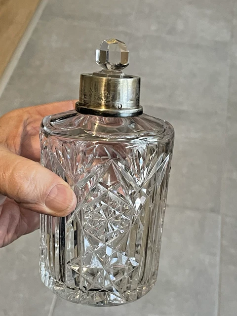 FLACON EN CRISTAL taillé monture argent minerve N°2 . EUR 49,00 ...