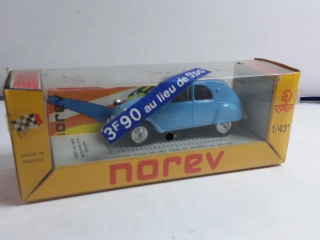 NOREV ANCIEN PLASTIQUE 1/43 # 56 Citroen 2Cv De Luxe +Depliant Norev En ...