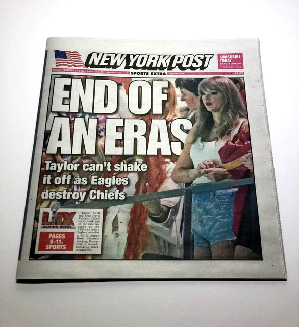 SUPER BOWL 2025 Newspaper Taylor Swift Can't Shake It Off Eagles ... SUPER BOWL 2025 Newspaper Taylor Swift Can't Shake It Off Eagles ...