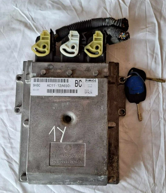 FORD TRANSIT ENGINE CONTROL UNIT ECU with KEY AC11-12A650-BC £57.92 ...