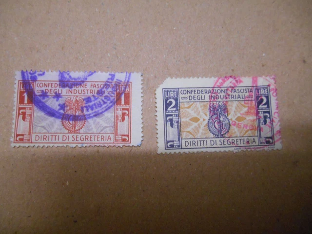 MARCHE DA BOLLO Italia Regno Fascismo Confederazione Fascista Degli ...