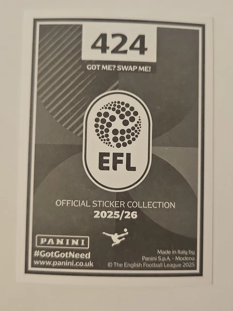 PANINI EFL STICKER 2025/26 MARC BOLA #424 Watford £1.17 - PicClick UK