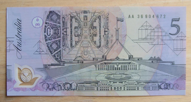 $5 1992 COLE Fraser First run polymer series Australian Banknote $9.50 ...