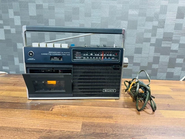 VINTAGE SONY CF-1500 FM/AM Radio Cassette Recorder Retro Boombox Japan ...