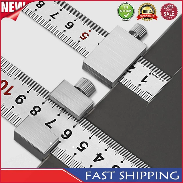 STEEL RULER LOCATOR Angles Scriber Marker Ruler Limiter Woodworking ...