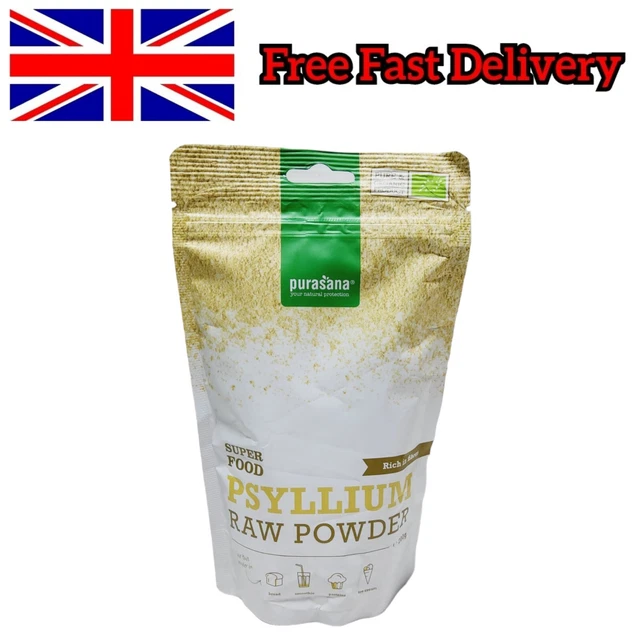 PURASANA ORGANIC PSYLLIUM Raw Powder Super Food Supplement, 200g £8.45 ...