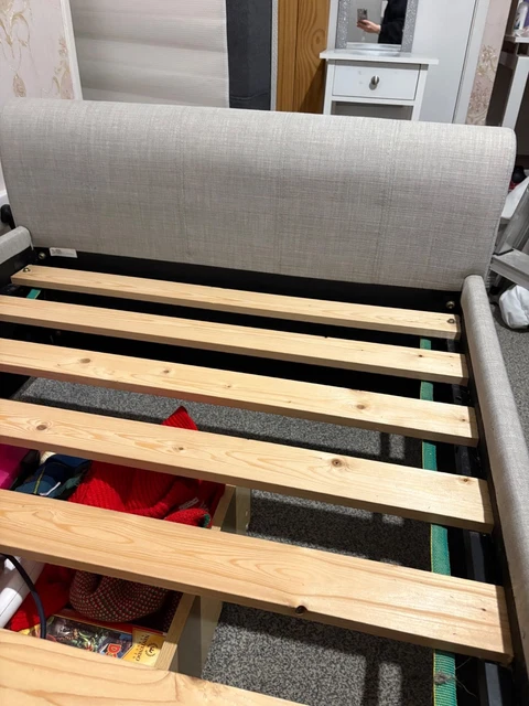 DREAMS WILSON/LUCIA SINGLE bed frame, light grey/silver with drawer £47 ...