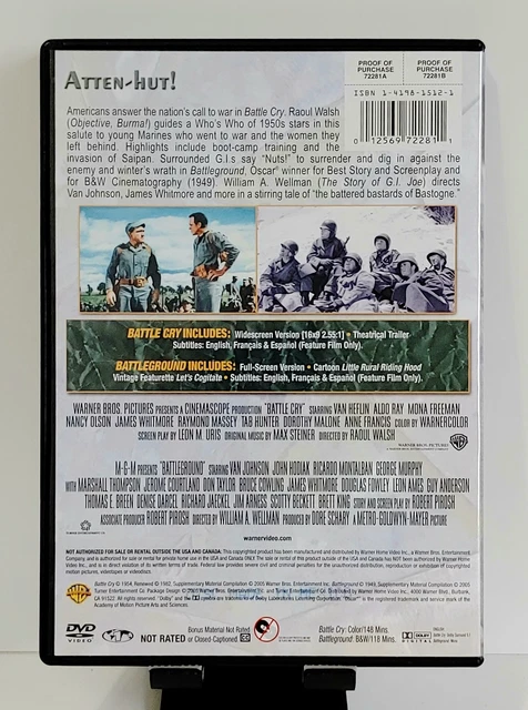 BATTLE CRY & Battleground _ 2 DVD _ 2005 _ Military War Double Feature ...