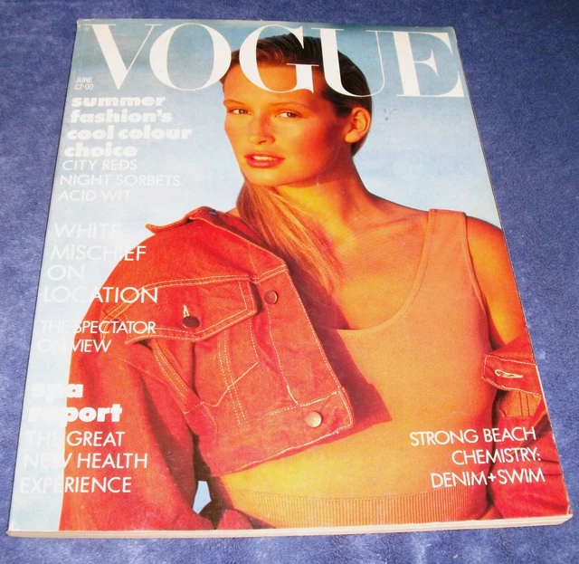 VOGUE MAGAZINE JUNE 1987 CINDY CRAWFORD Yasmin Le Bon GRETA SCACCHI Vintage 1980 EUR 22,08 ...