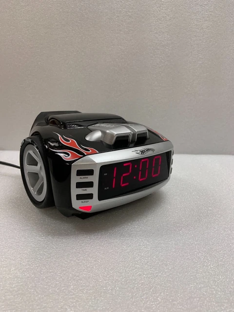 HOT WHEELS CAR Alarm Clock AM/FM Radio HW800 Engine Night Light From ...