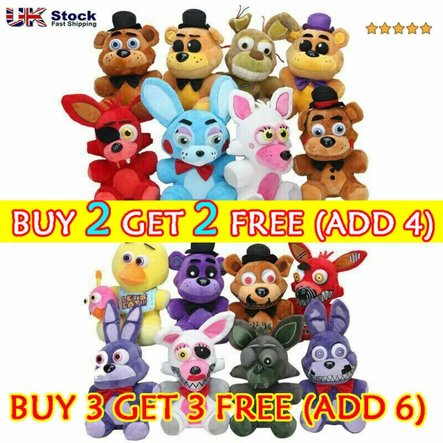 UK FNAF FIVE Nights at Freddy's Plushie Toy Plush Doll Bear Foxy Bonnie ...