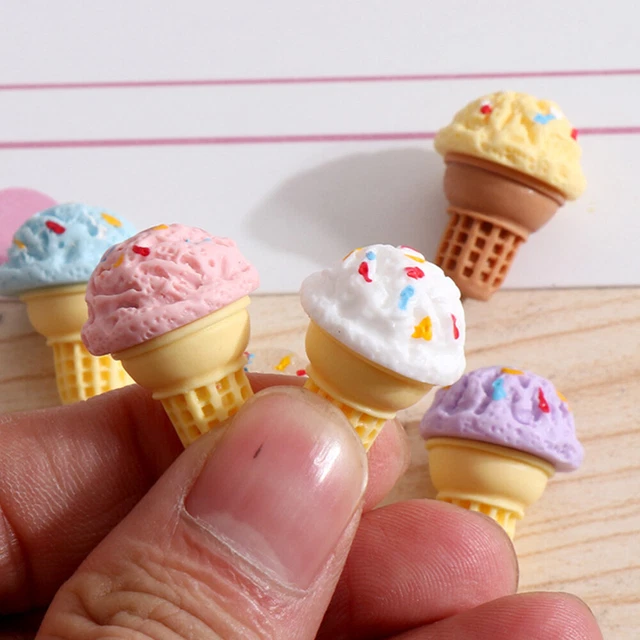 24PCS MINIATURE ICE Cream Mini House Ice Cream Cone Decoration DIY ...