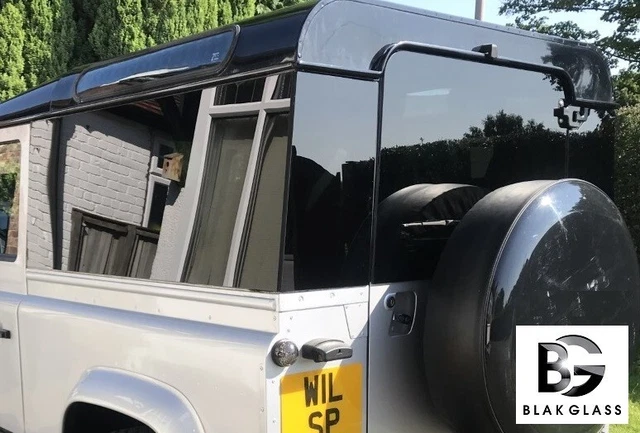 BLAKGLASS PANORAMIC GLASS Windows Roof Side Kit for Land Rover Defender ...