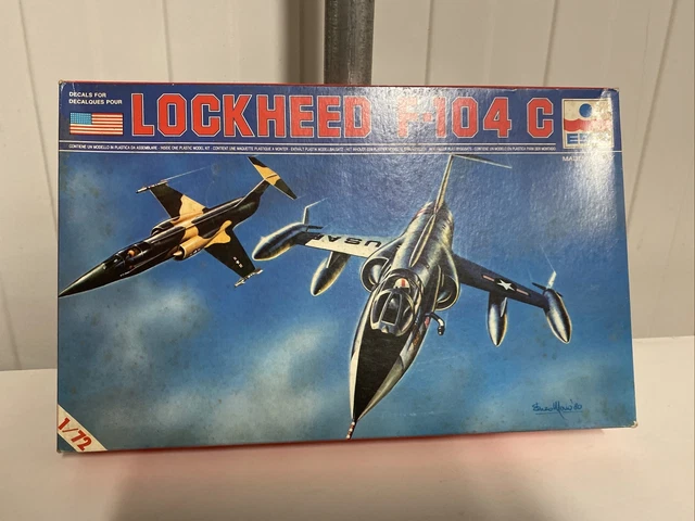 SEALED PARTS ESCI Lockheed F-104C Starfighter 1:72 Vintage model Kit ...