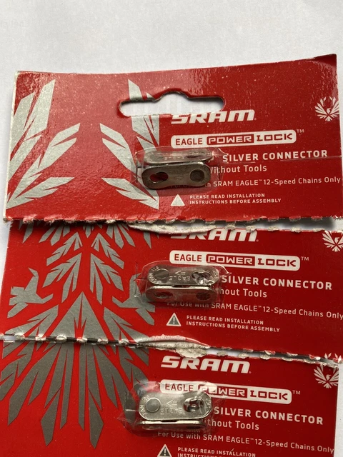 SRAM EAGLE POWERLOCK Link for 12-Speed Chain - Silver, Pack of 2 £7.00 ...