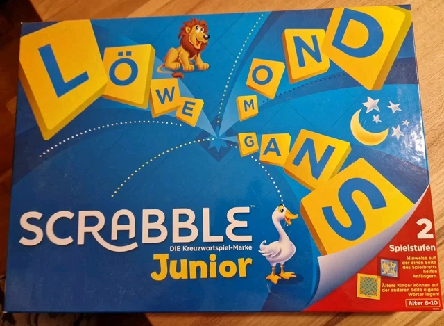 MATTEL SCRABBLE JUNIOR Kinderspiel Brettspiel komplett 👌💕 EUR 10,99 ...