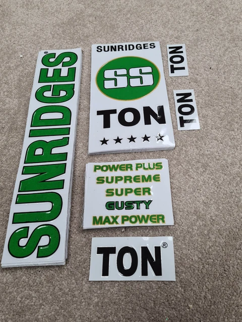 *3D/EMBOSSED* RETRO SS Ton Sunridges Green Max Power Cricket Bat ...