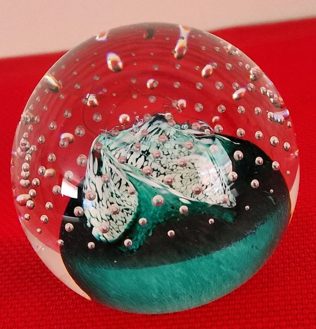 BOXED VINTAGE CAITHNESS Cauldron Emerald Paper Weight 1985 U8514 VGC £ ...