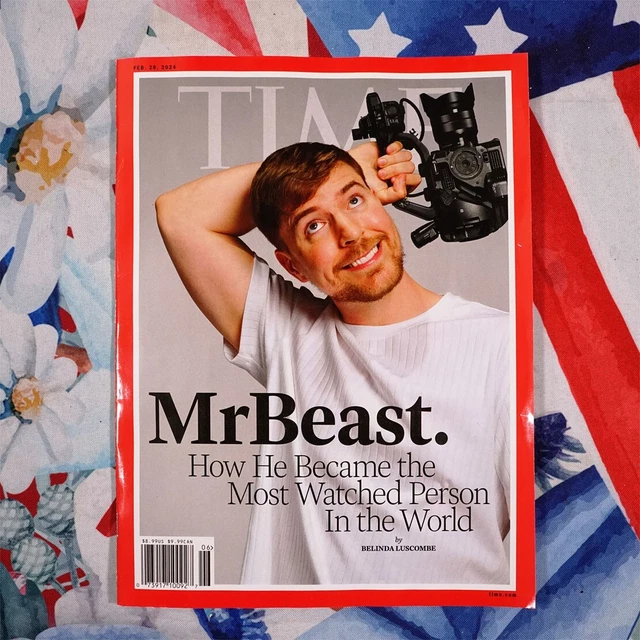 TIME MAGAZINE FEBRUARY 26, 2024 MR BEAST MOST WATCHED PERSON New ...