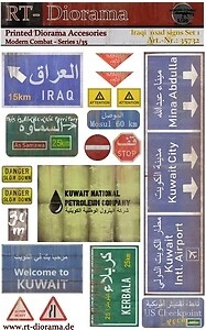 IRAQI ROAD SIGNS No.1 Segnaletica Stradale Del Iraq No. 1 1:35 Plastic ...