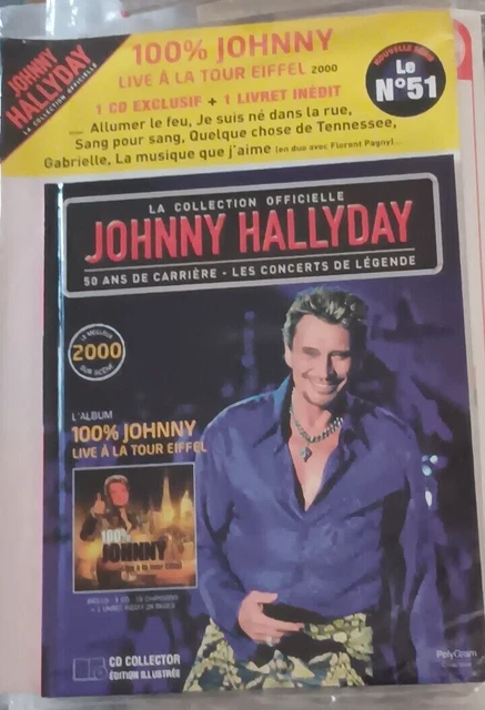 Johnny Hallyday Collection Officielle Cd Livret Live Tour Eiffel