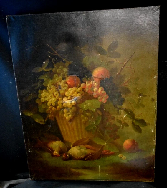 TABLEAU HUILE NATURE morte école Française époque XIXème EUR 1,00 ...