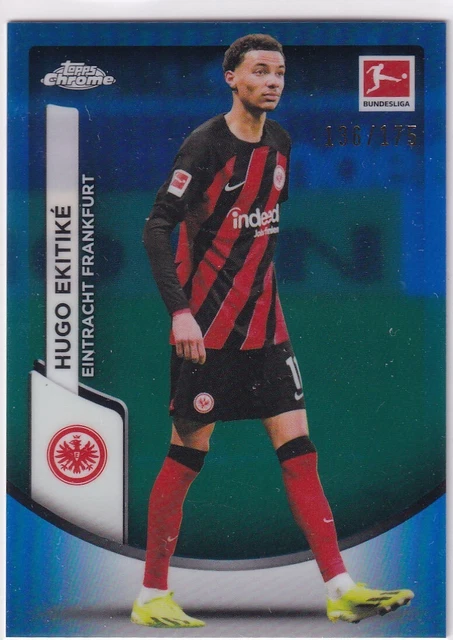 TOPPS CHROME 2024 Bundesliga n. 34 Hugo Ekitike blu 136/175 EUR 5,99 ...