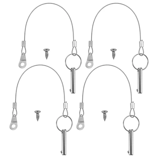 4PCS QUICK RELEASE Pin 8mm Dia. 26mm Usage Bimini Top Pin 40mm W ...