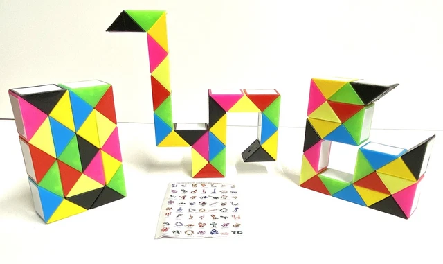 SNAKE RUBIK CUBE Fun Shape Multiple Shapes Designs Puzzle Toy ...