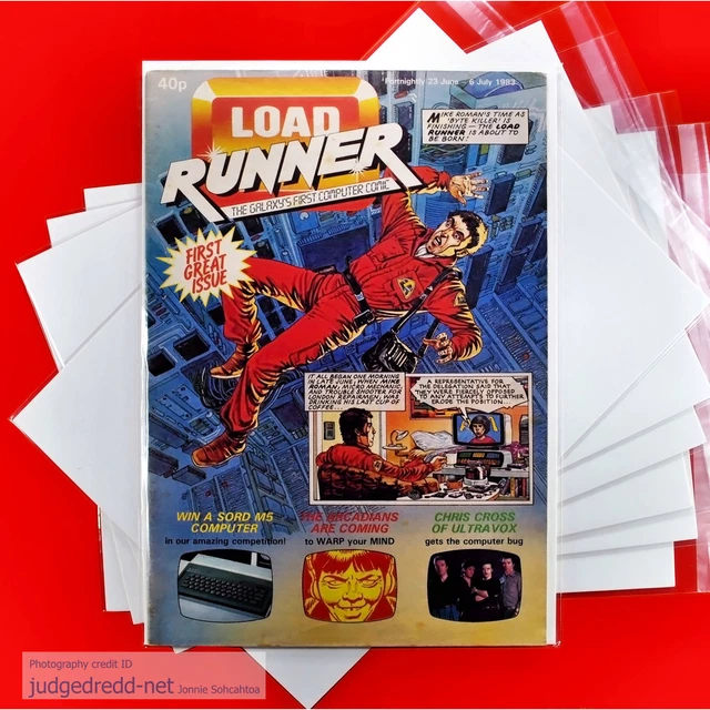 LOAD RUNNER COMIC Bags ONLY Size7 Fits A4 Magazines and Comics Acid ...