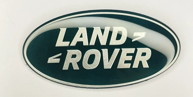LAND ROVER LOGO Grill Badge Discovery 1-2-3-4 85 X 43mm Dark Green ...