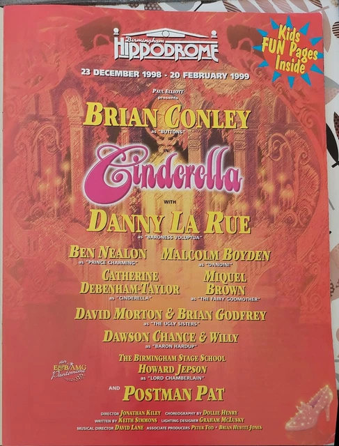 CINDERELLA PANTOMIME BIRMINGHAM Hippodrome 1998/99 Brian Conley EUR 5 ...