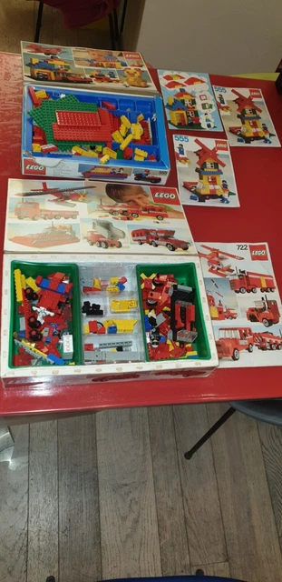 LOT DE 2 BOITES Vintage 1980 LEGO Universal Building Ref 722 Box + Ref ...