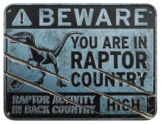 RAPTOR COUNTRY SIGN Jurassic World Dominion 2 Oz Silver Coin 5$ Niue ...