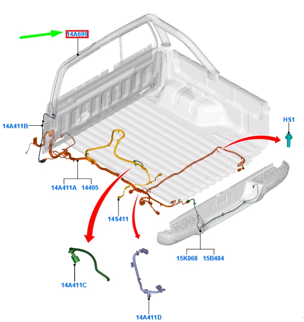 FORD RANGER T6 MK1 Body And Roof Console Wiring Assy 1947563 NEW GENUINE £81.60 - PicClick UK