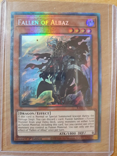 YU-GI-OH! FALLEN OF Albaz RA01-EN021 Prismatic Collector's Rare 1st ...