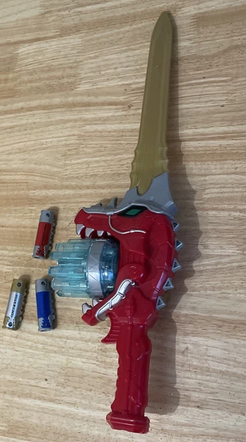 POWER RANGERS DINO Charge Super Drive Saber Sword with Red, Blue , Gold ...