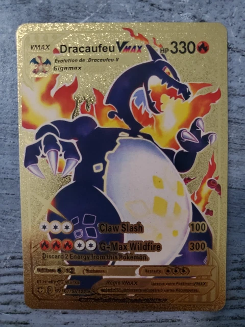 POKEMON FRENCH DRACAUFEU (Charizard) VMAX Gold Foil Fan Art Card £2.41 ...