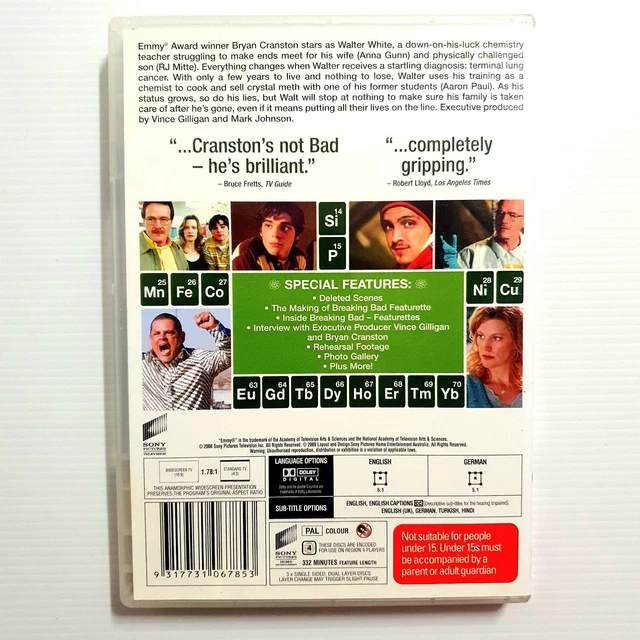 BREAKING BAD | Complete TV Series Seasons 1-6 DVD Crime Thriller Gift ...