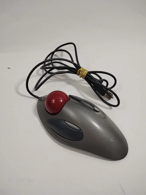 LOGITECH TRACKMAN MARBLE Trackball Wired USB T-BC21 Mouse - TESTED $66. ...