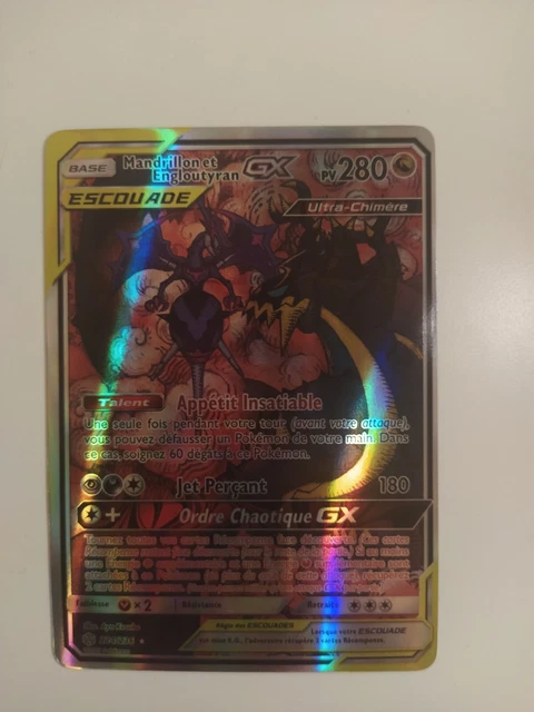 CARTE POKÉMON PCA Mandrillon et Engloutyran GX 224/236 S&l Éclipse ...