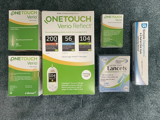 ONE TOUCH VERIO Reflect - Meter Blood Glucose Monitoring System Kit ...