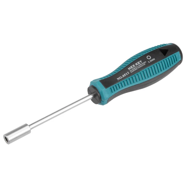 3.5MM NON-MAGNETIC TIP Six Point Hex Nut Drivers with 3-Inch Round ...